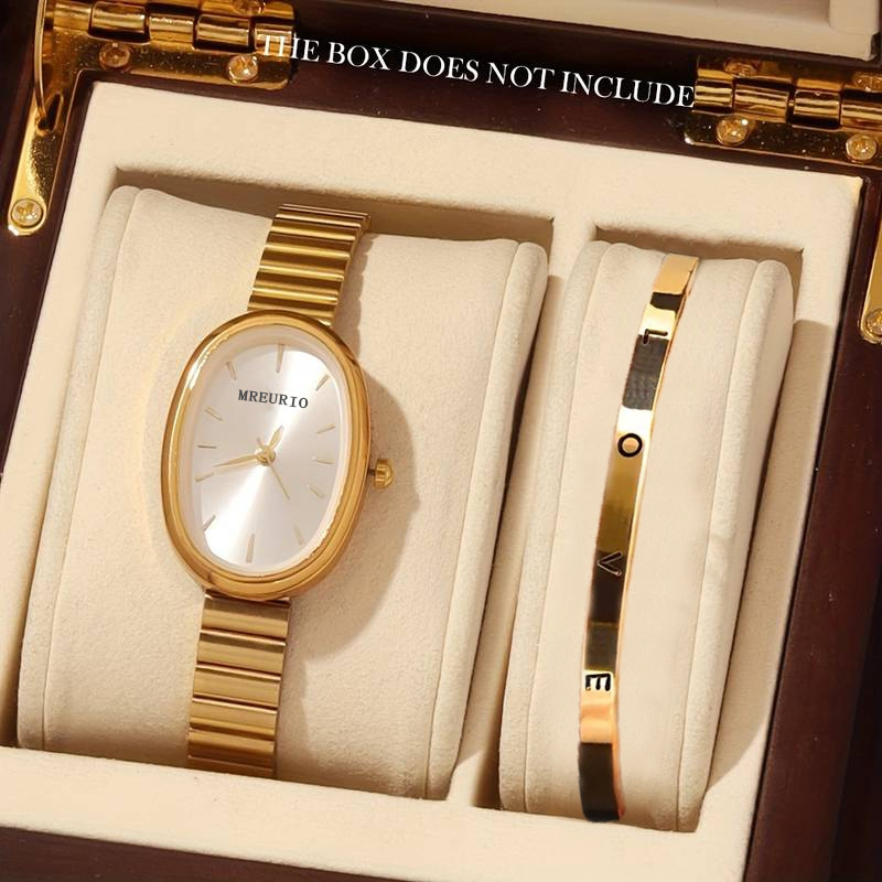 Oval Watch Small Dial Quartz for Women Vintage Style Birthday Gift ...
