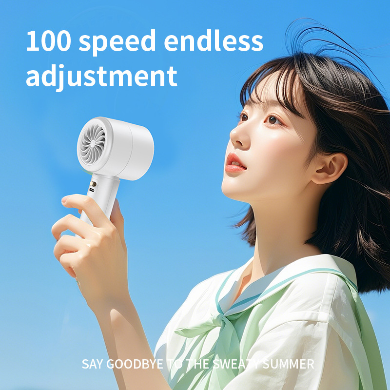 Adjustable USB Mini Turbo Fan 100 Speed Levels Quiet Portable Design ...