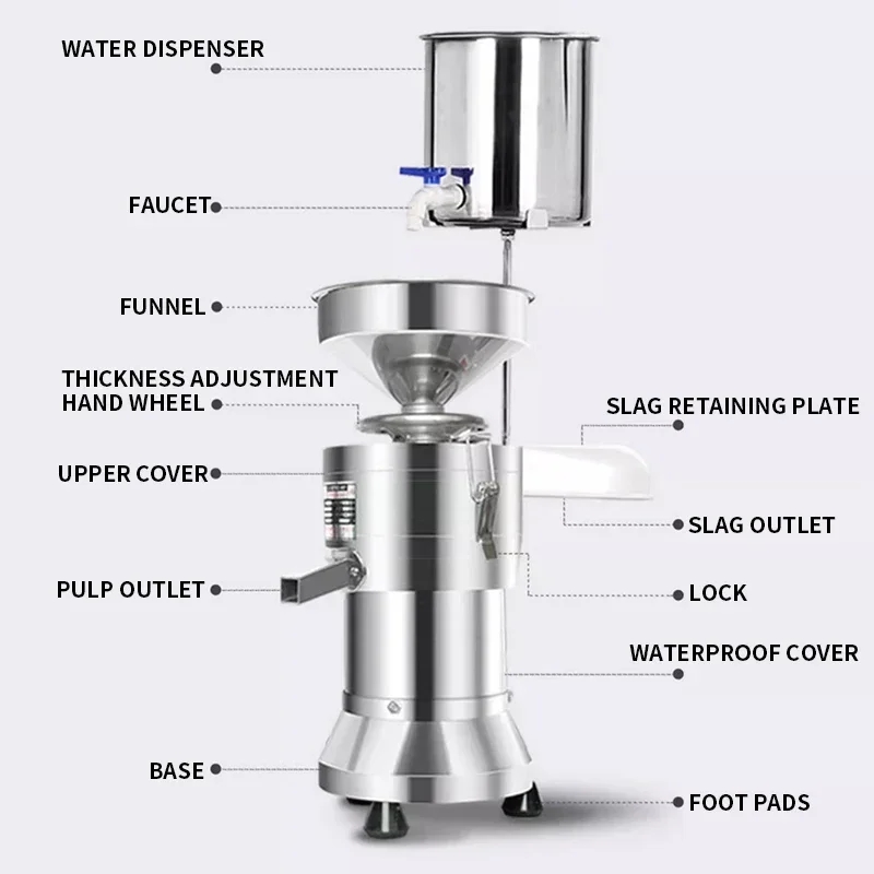 Commercial Soybean Milk Grinder Electric Soya Milk Maker Bean Curd ...
