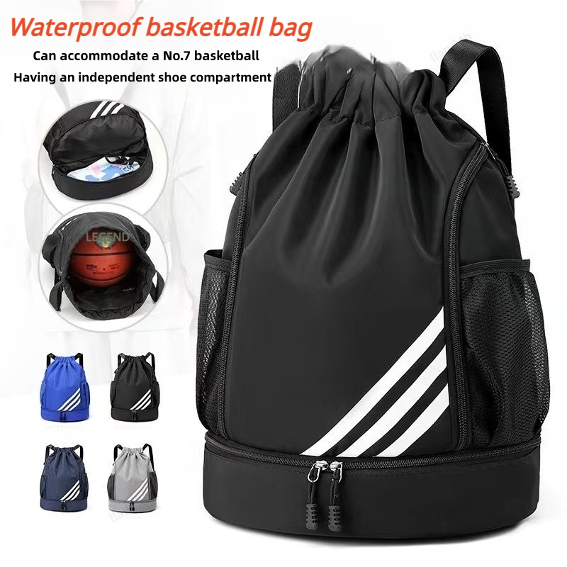 Waterproof Basketball Bag Backpack - Holds Size 7 Ball, Sports Gym Sack ...