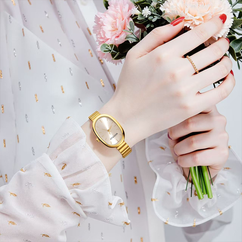 Oval Watch Small Dial Quartz for Women Vintage Style Birthday Gift ...