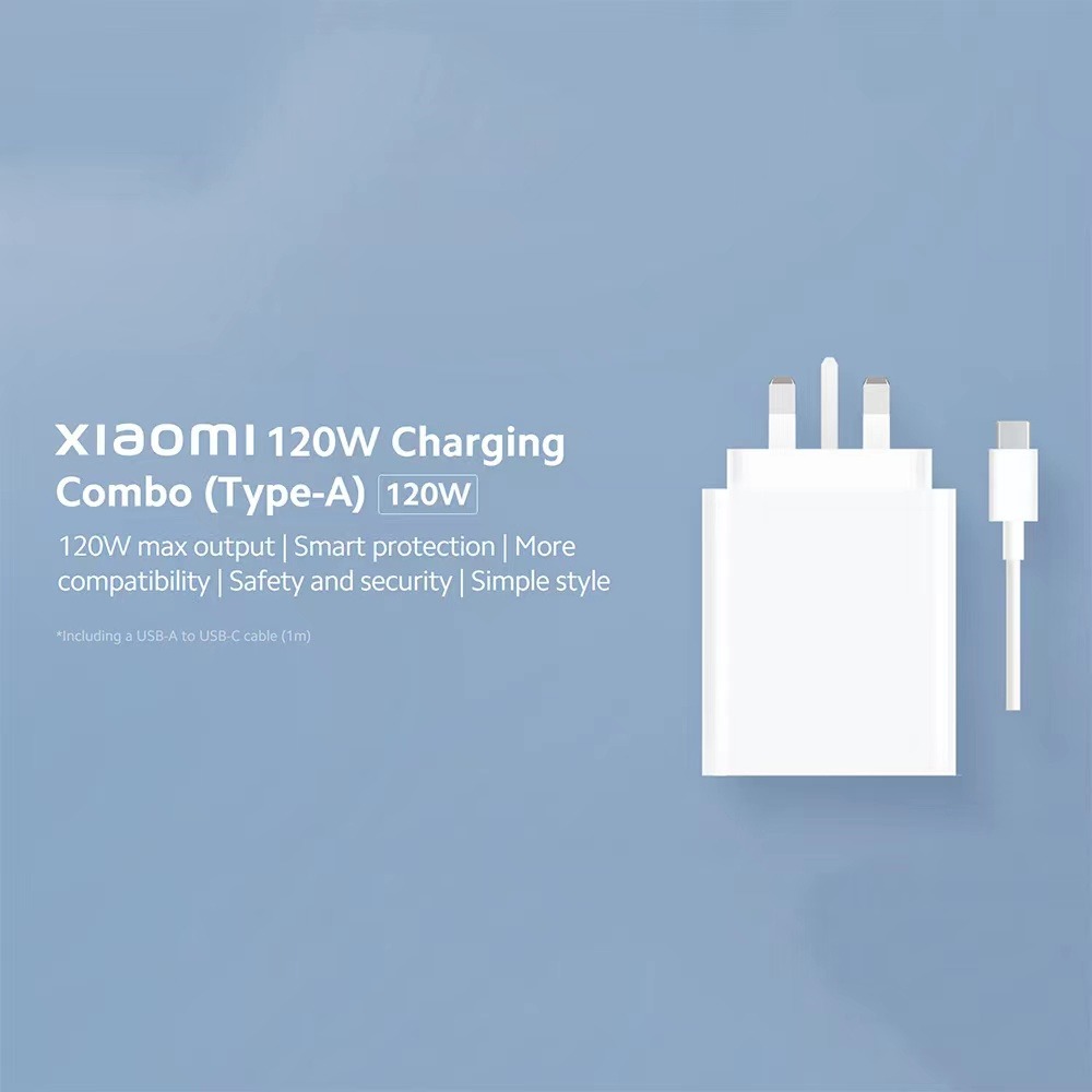 Xiaomi Charger 120W HyperCharge Power Adapter With 6A Type C Cable GaN ...