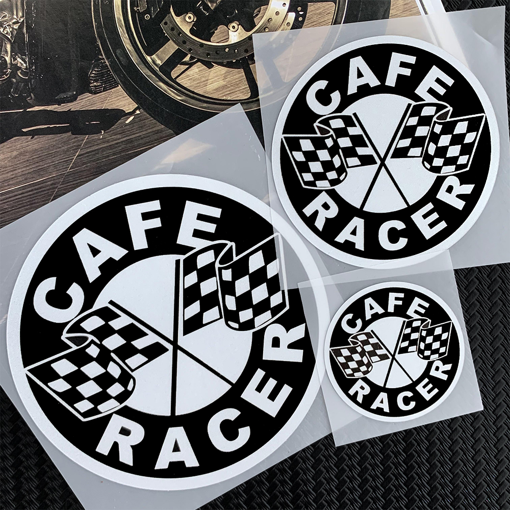 CAFE RACER Motorcycle Sticker Riders Club Decal Night Race Racing ...