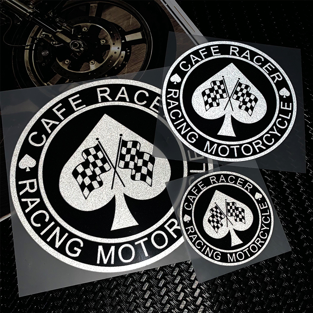 CAFE RACER Motorcycle Sticker Riders Club Decal Night Race Racing ...