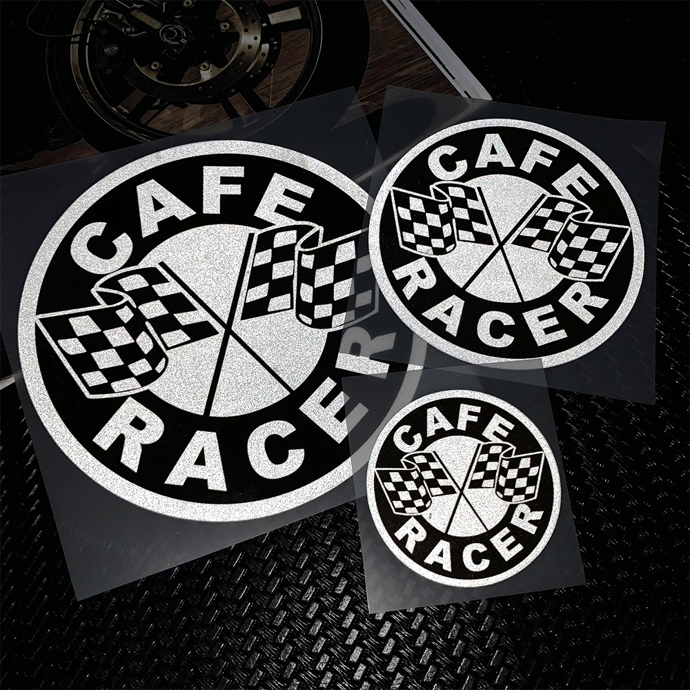 CAFE RACER Motorcycle Sticker Riders Club Decal Night Race Racing ...