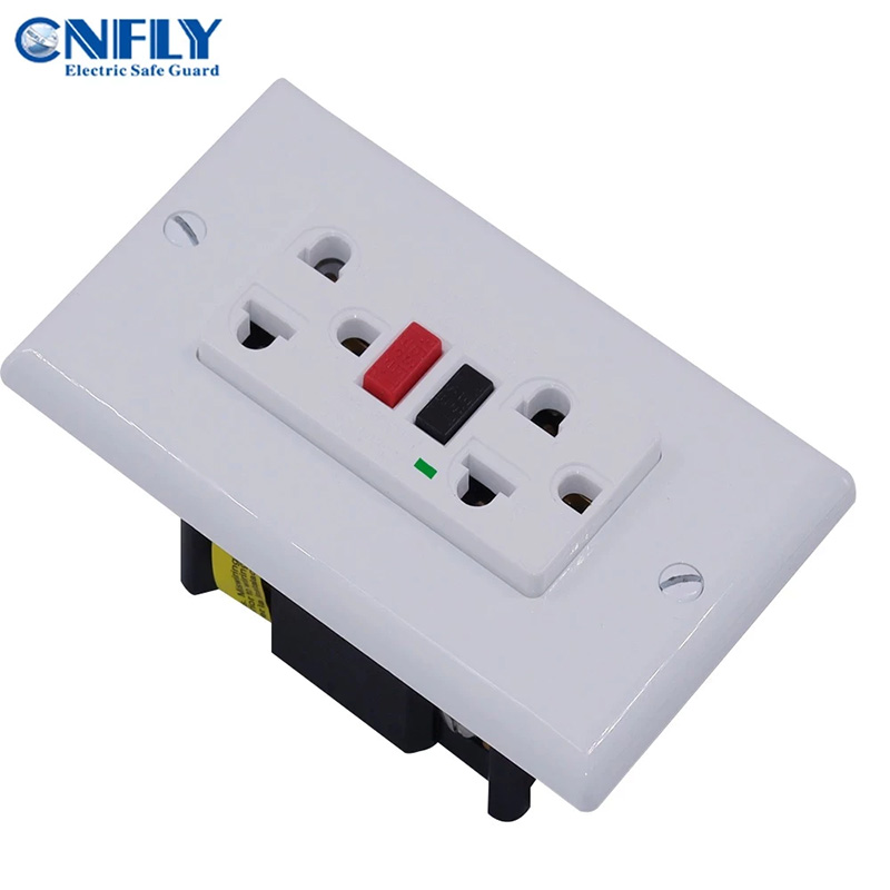 2-Gang GFCI Duplex Safety Outlet Wall Outlet 20A 250v Universal Outlet ...