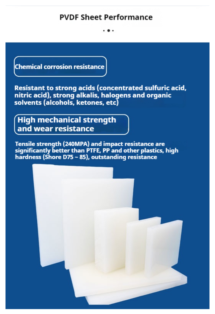 PVDF Sheet Factory Direct Supply PVDF Solid Sheet Plate High-End Engineering Polyvinylidene ...