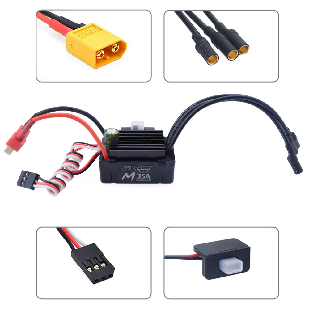 Surpass Hobby M35A Waterproof Brushless ESC 2-3S For 1/14 1/16 RC On ...