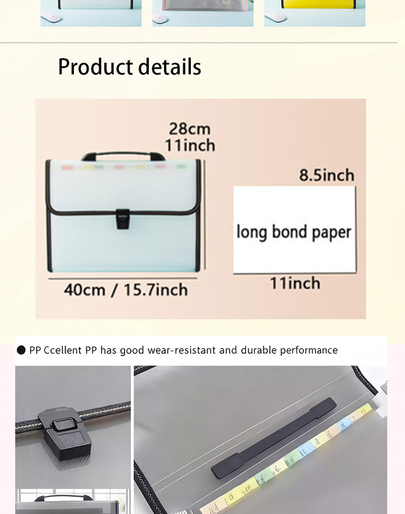 A4 File Organizer Folder For Long Bond Paper Expanded Envelope With ...