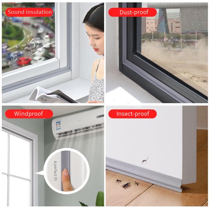 Multi-Purpose Door Edge Seal - 1 Roll, Noise Blocking, Door Crack ...