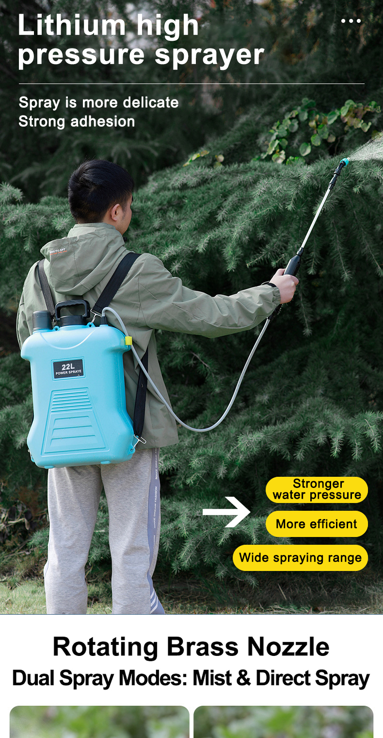 Knapsack Electric Sprayer 22L/15L/8L/5L Rechargeable Sprayer ...