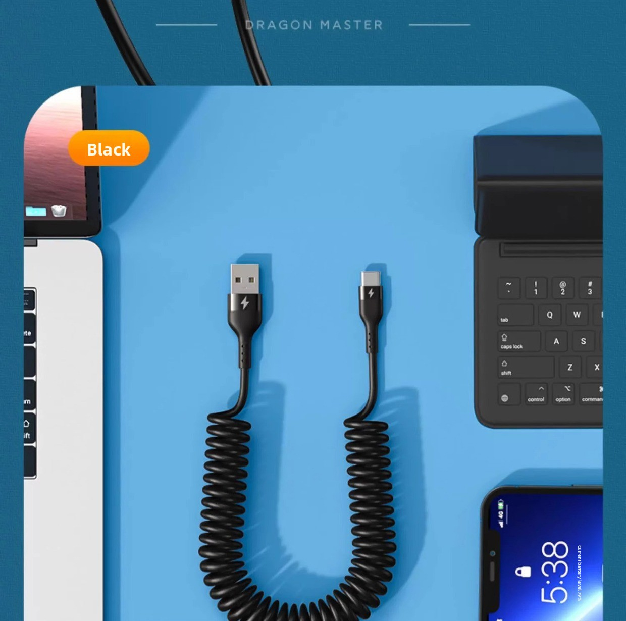 Spring Cable 6A Super Fast Charging 120W Type C Fast Charging Cable ...