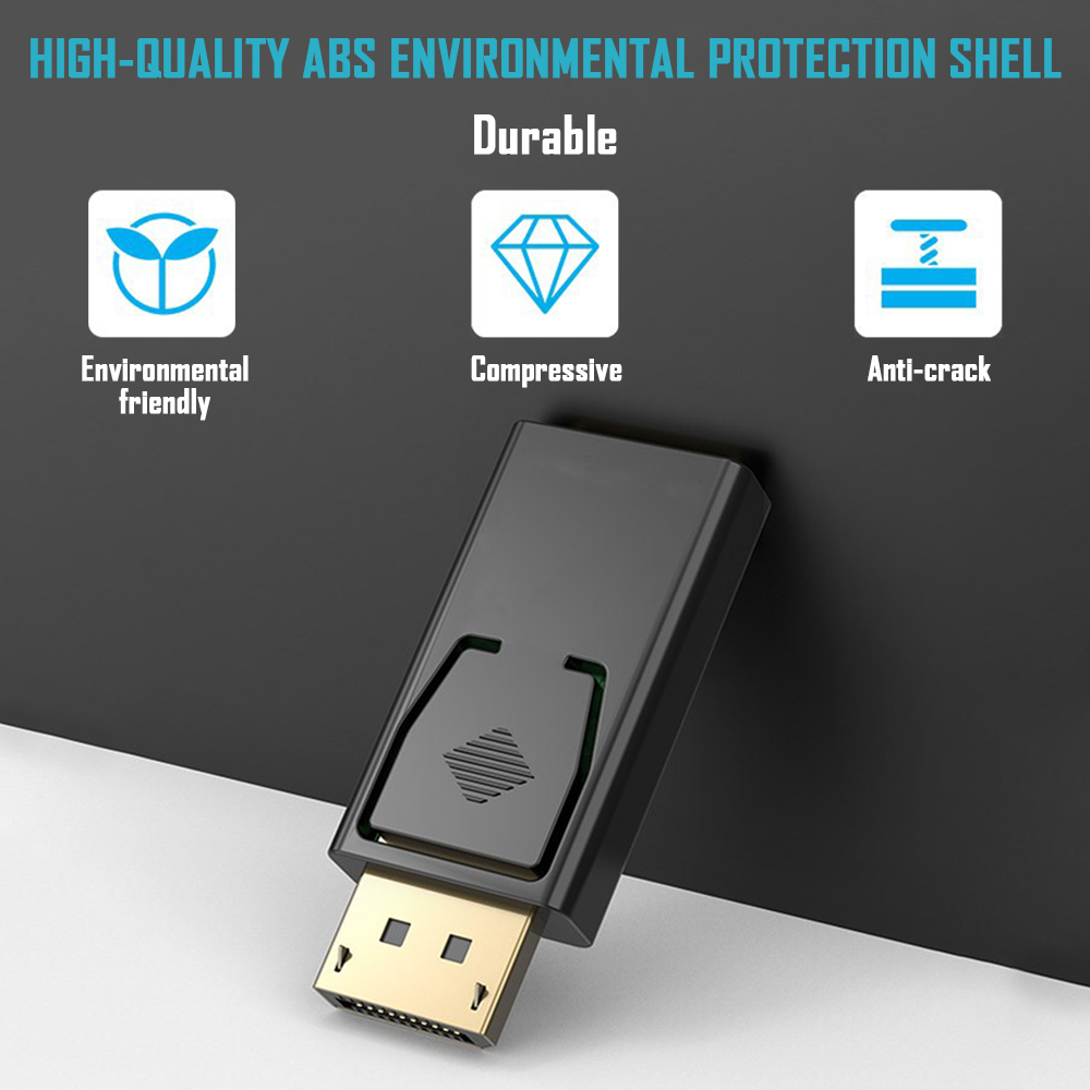 Display Port to HDMI Adapter 4K Converter for PC and Laptop Ultra HD ...