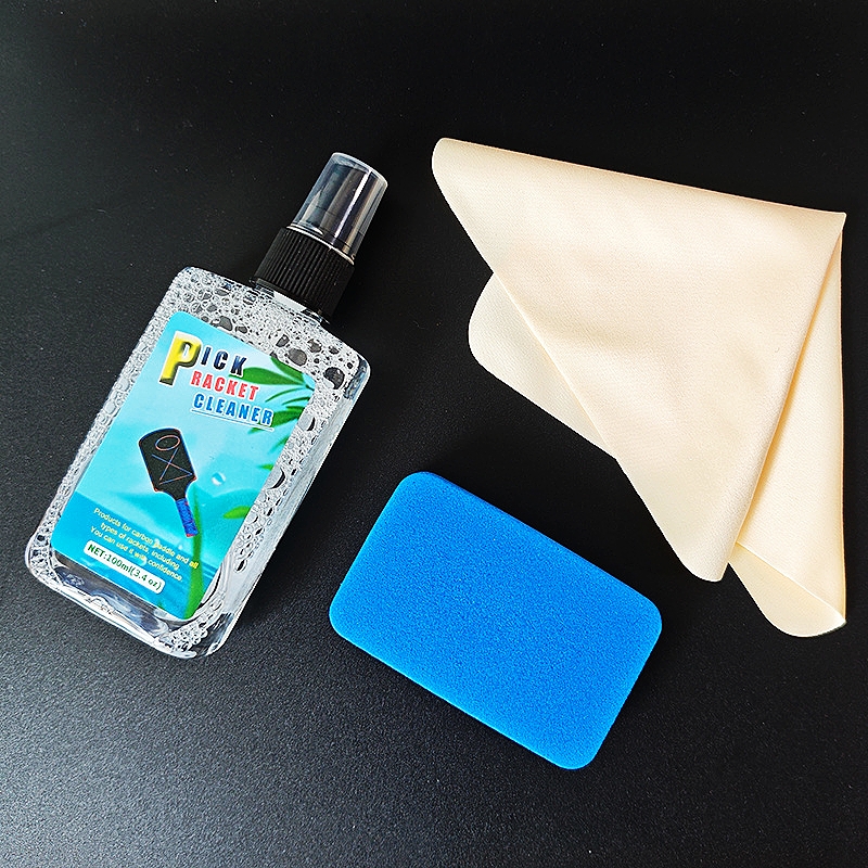 Pickleball Paddle Cleaner 100ml，Free sponge wipe and cleaning cloth ...