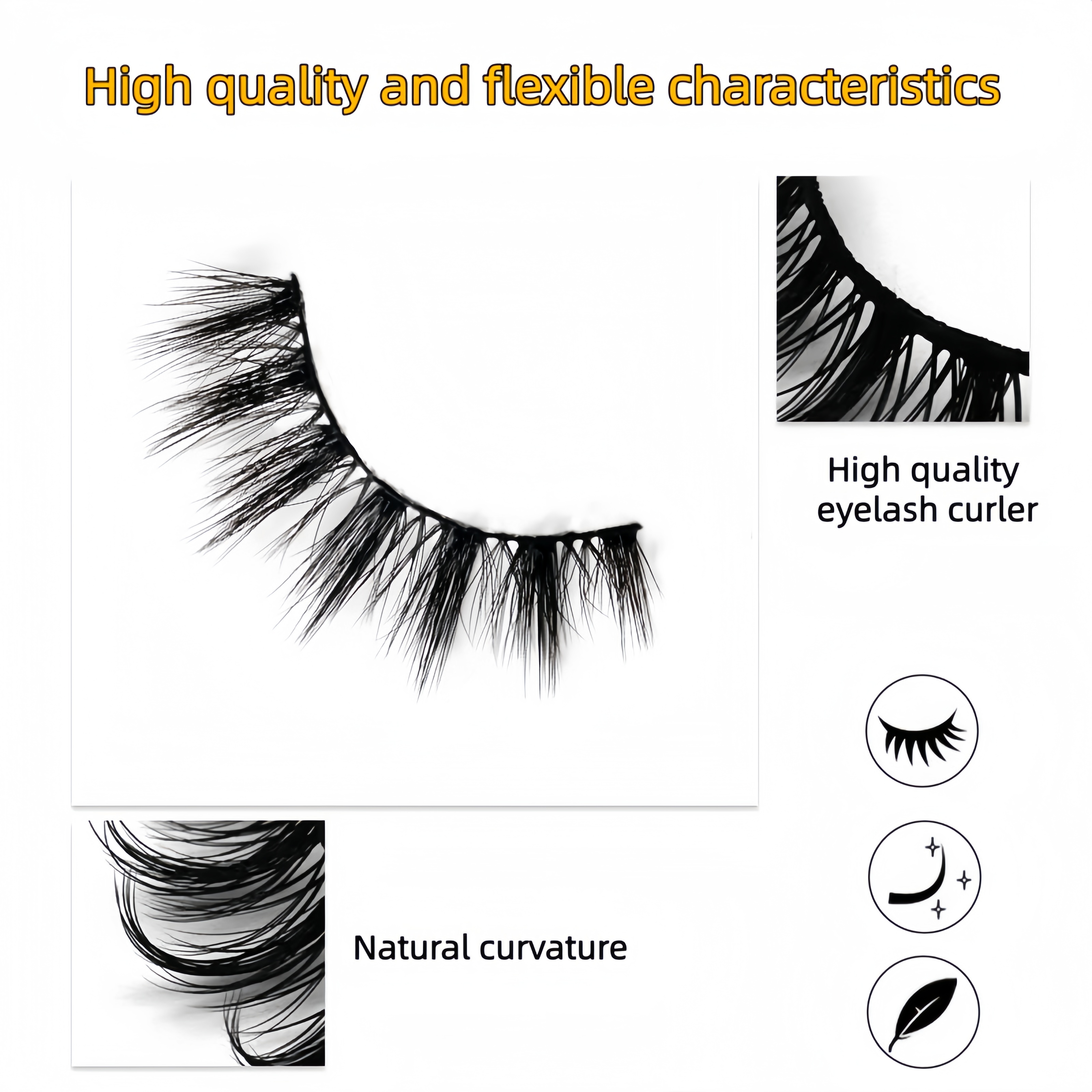 Dense Dramatic Manga Lashes 7 Pairs – Voluminous Little Devil Cosplay ...