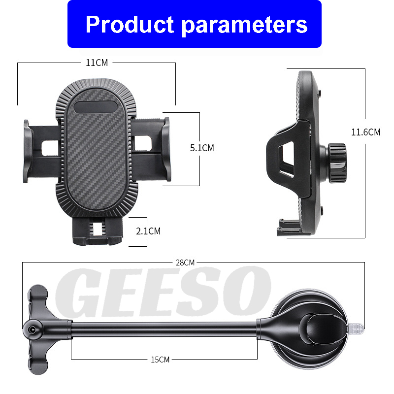 GEESO Universal Car Phone Holder Bracket Suction Cup Type Dashboard ...