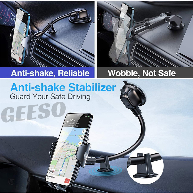 GEESO Universal Car Phone Holder Bracket Suction Cup Type Dashboard ...