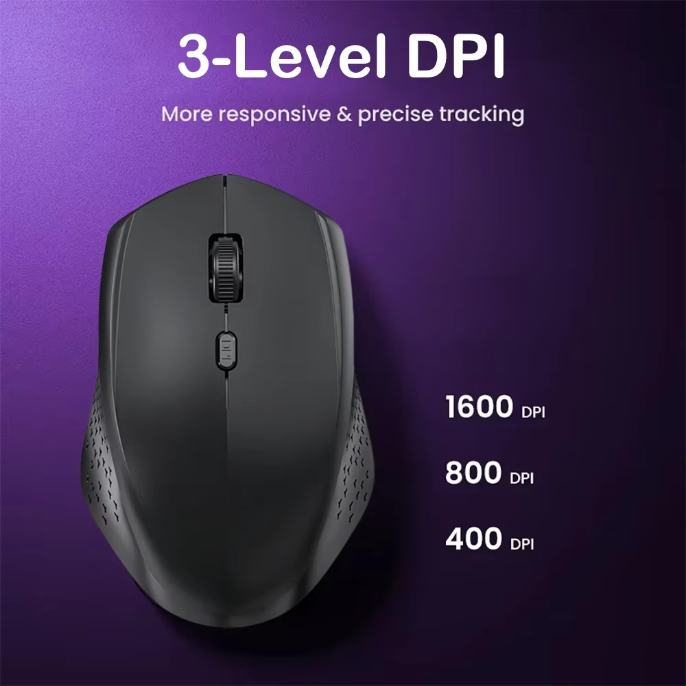 Dual Mode Bluetooth 5.2 & 2.4G Wireless Mouse 1600 DPI Ergonomics Type ...