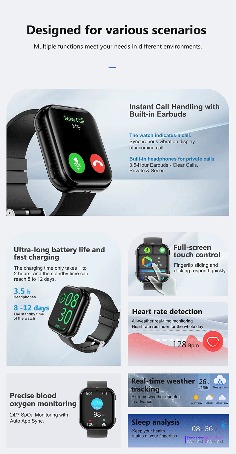 2025New TWS Headset 2 In1 Smart Watch Wireless Bluetooth Dual Earbuds ...