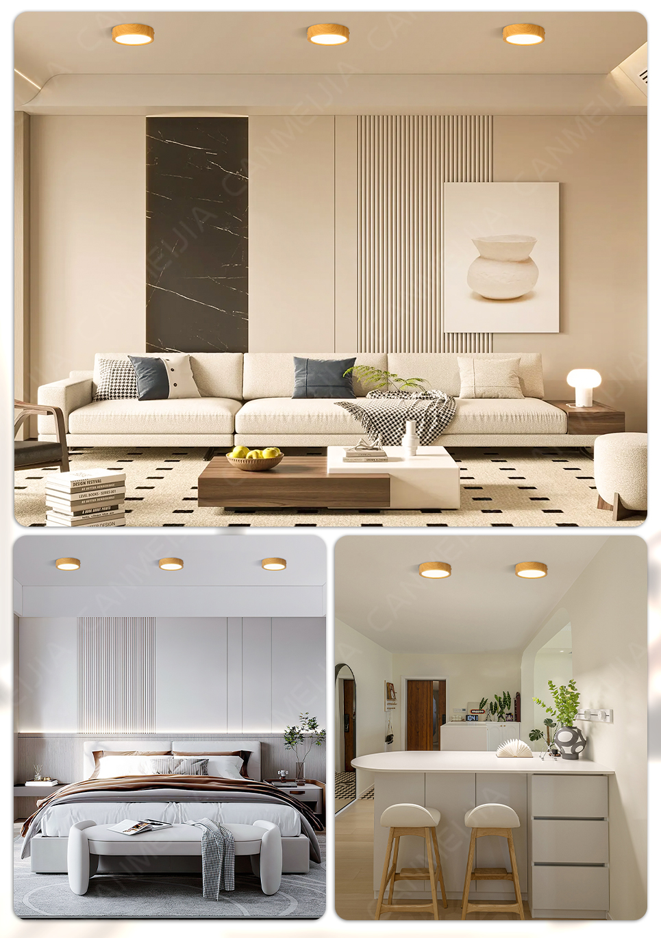 Pin Light Surface Mounted Led Downlight Ceiling Light Tricolor Pinlight ...