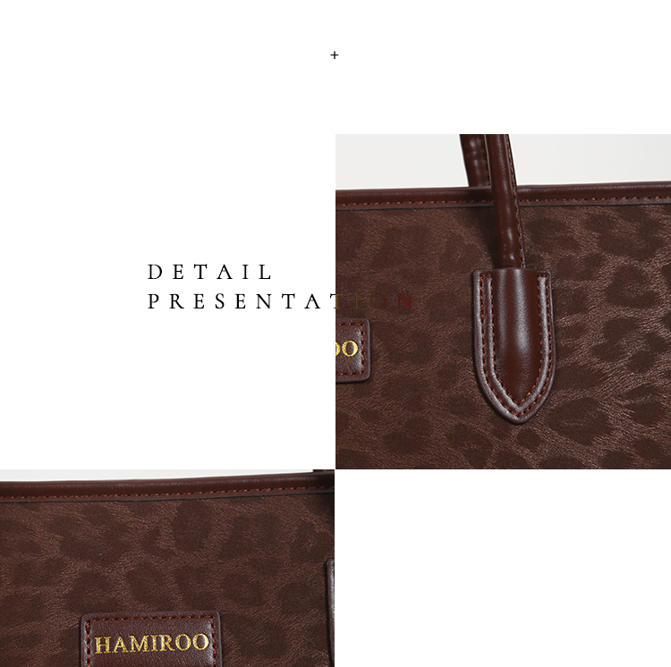 Caidre Leopard Print Large Bag Female Commuter Large Capacity Tote Bag ...