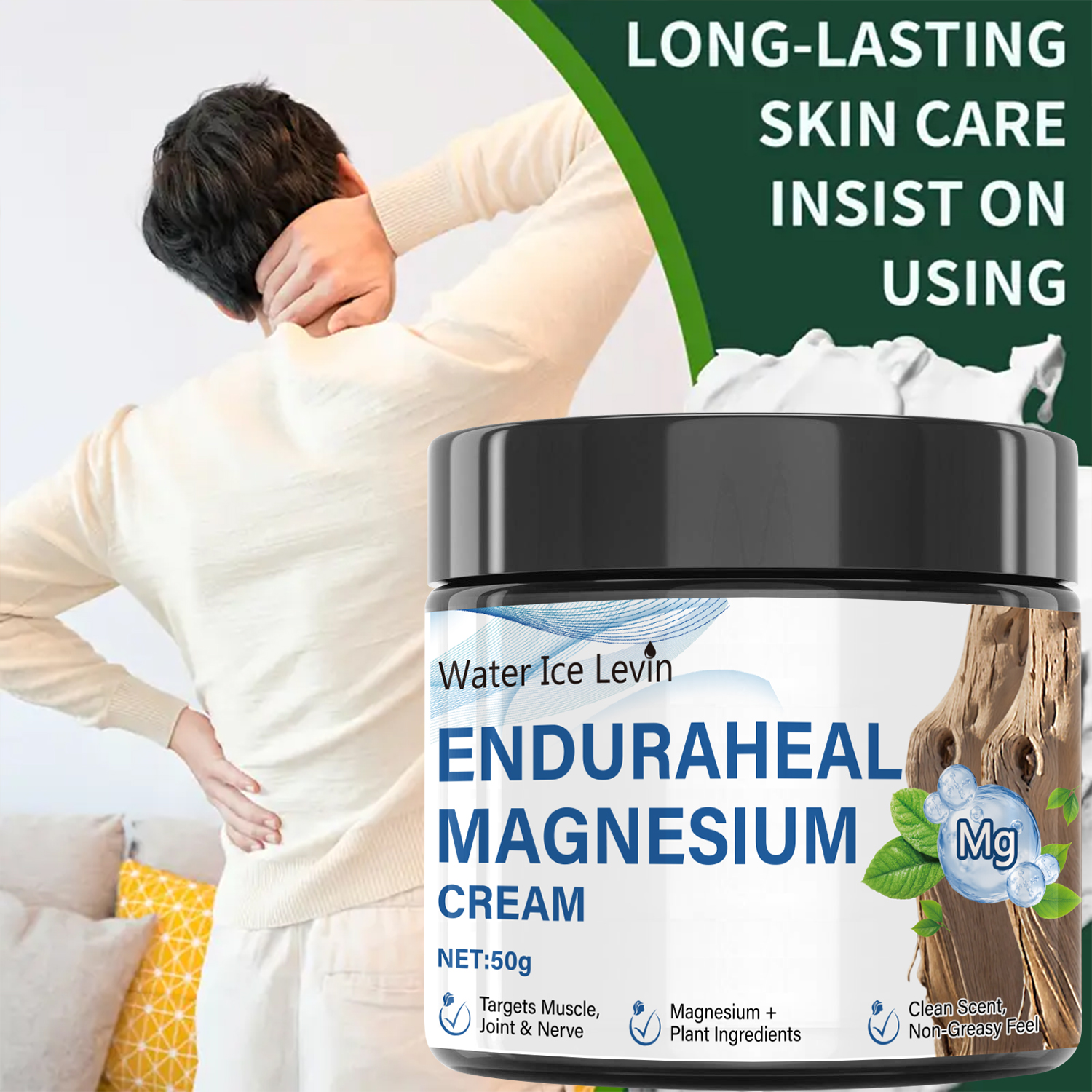 Magnesium Cream for Joints and Muscles with Lavender, Tea Tree ...