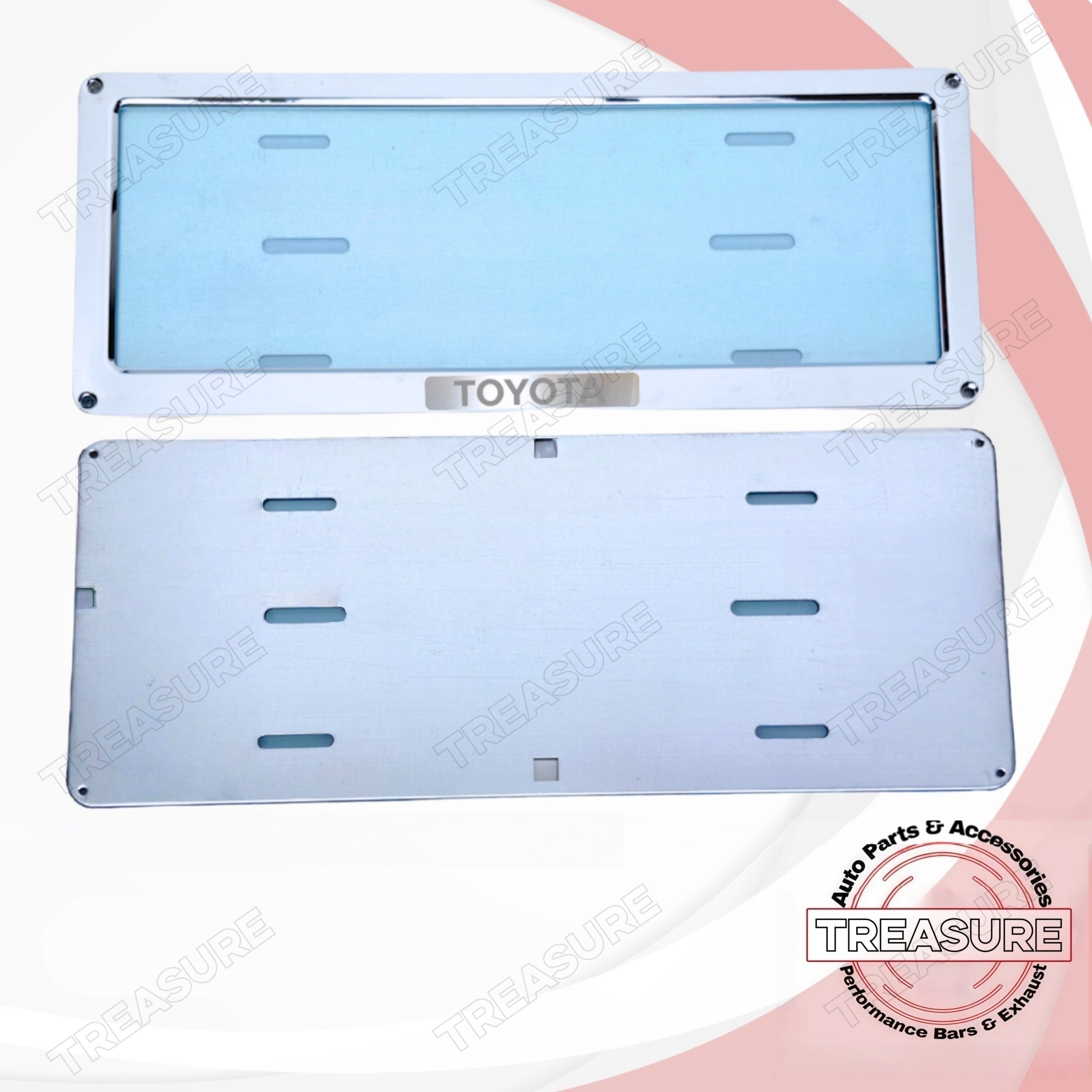 2PCS License Plate Frame LTO Metal Chrome License Plate Frames car ...