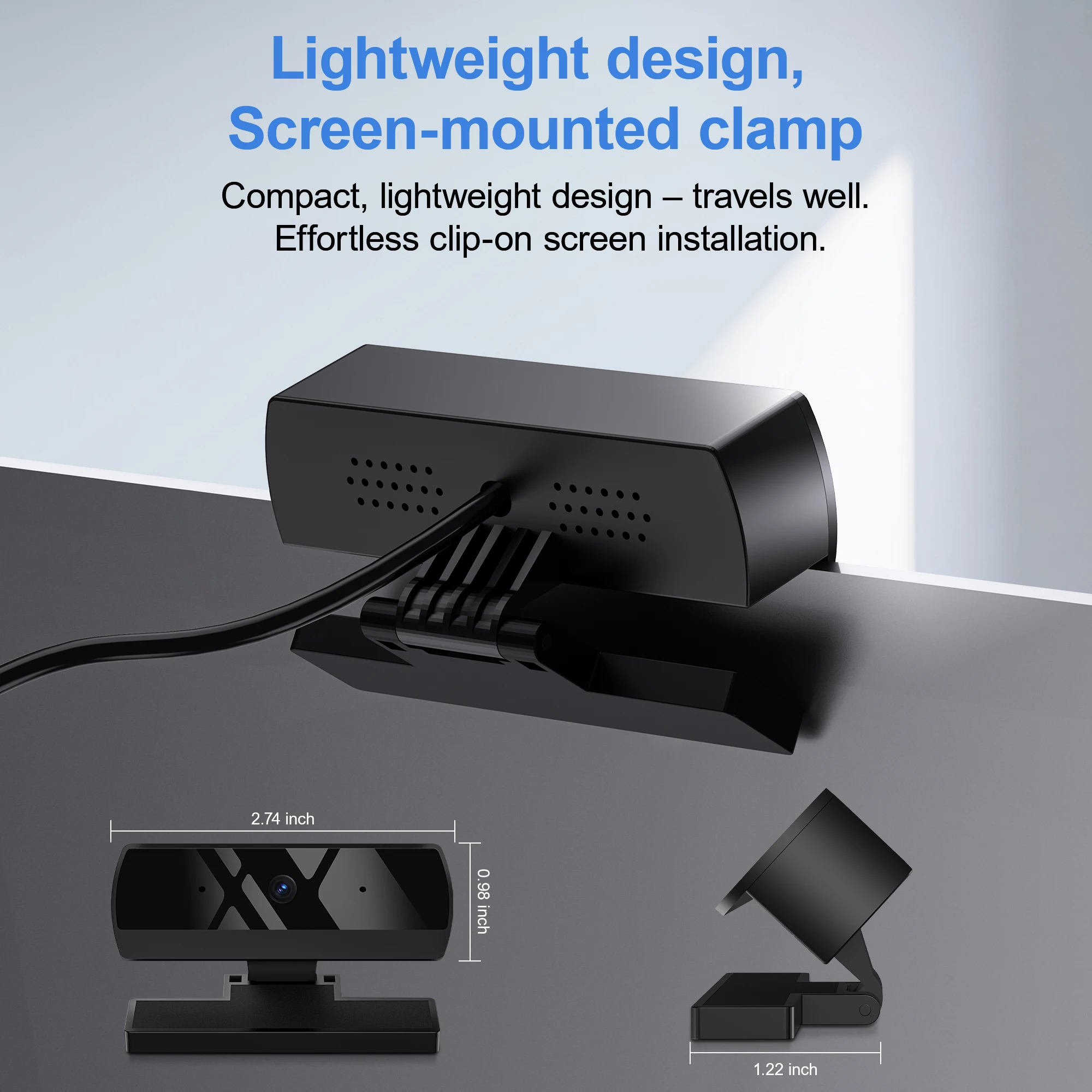 1080P Full HD Mini Webcam USB Camera with Built-in Microphone for ...
