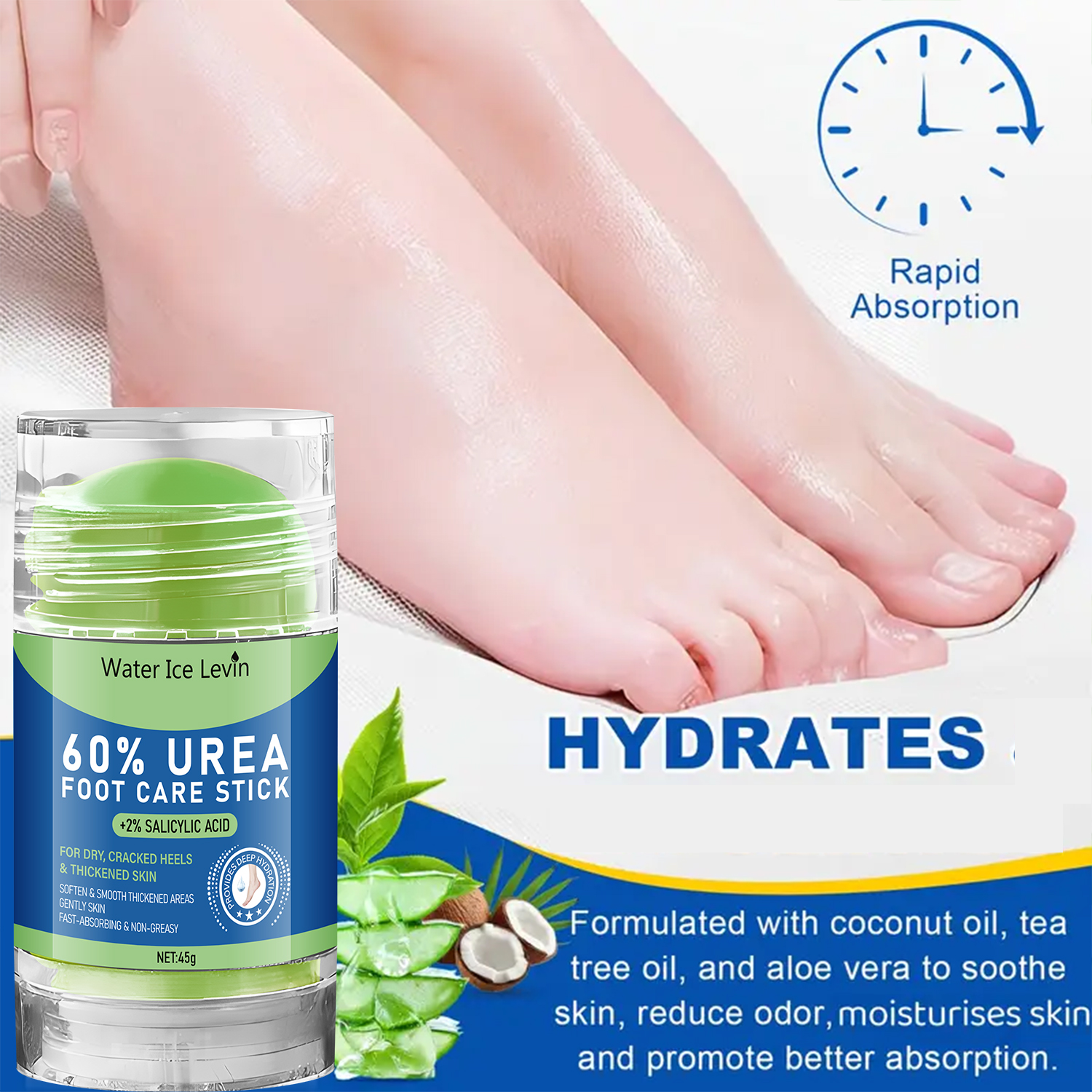 Deep Moisturizing Foot Cream with 60% Urea - Soothes Rough, Dry ...