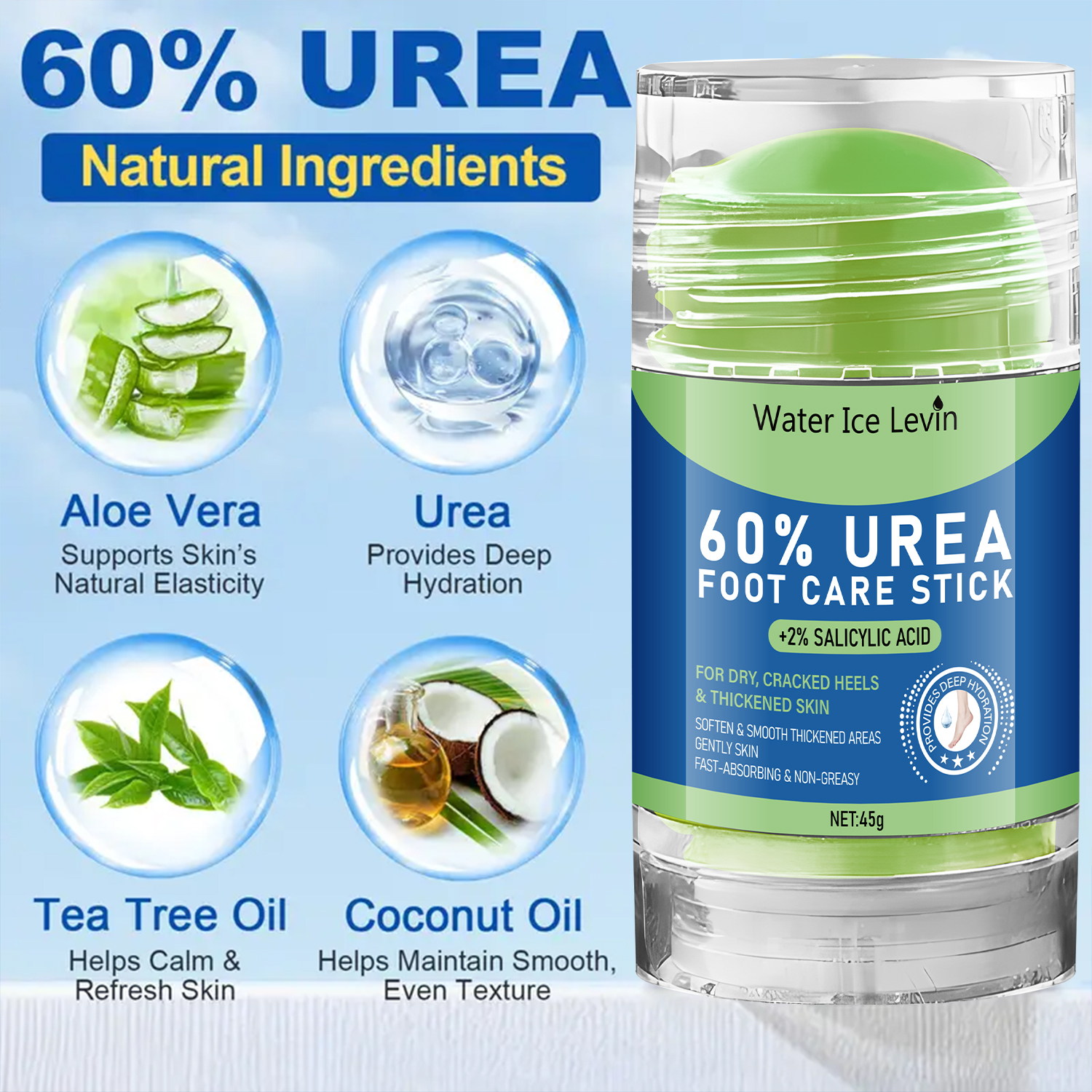 Deep Moisturizing Foot Cream with 60% Urea - Soothes Rough, Dry ...