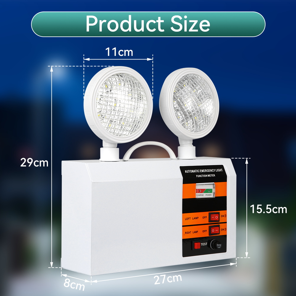 LED Emergency Light Dual Head Emergency Corridor Safety Lamp | Shopee ...