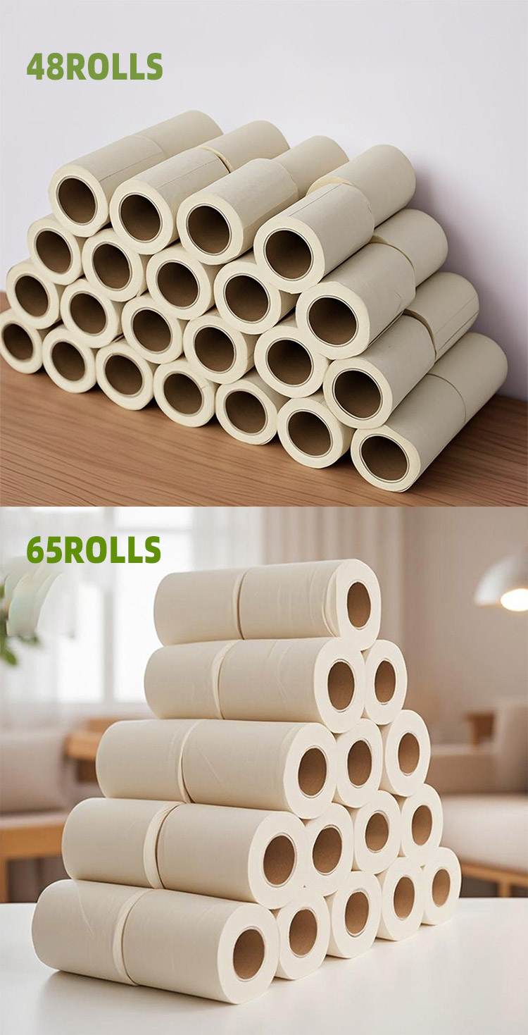 PAILO 64 Roll Paper Commercial Paper Toilet Paper 4-plys/130 Pulls ...