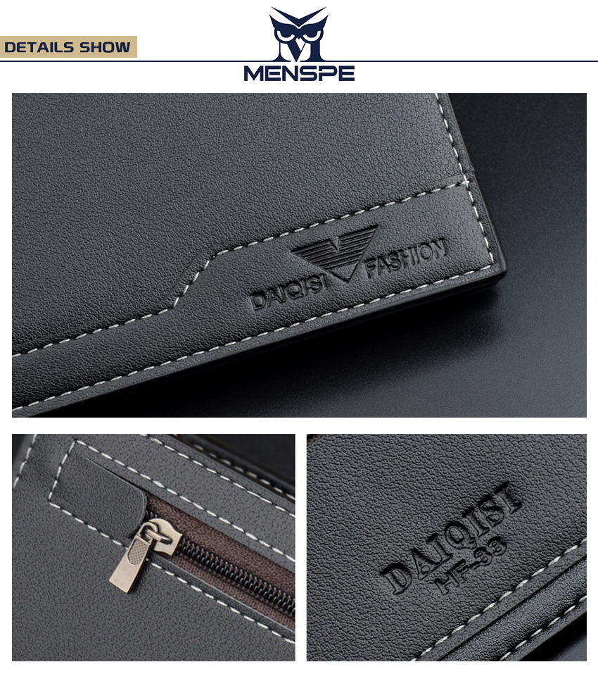 MENSPE Men Long Wallets Fashion Soft PU Leather Ultra-thin Travel ...