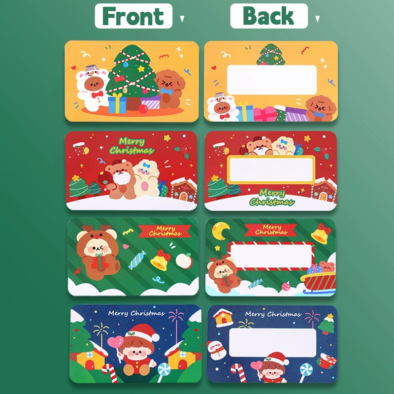 80Sheets Christmas Scratch Card diy Reward Handwritten Lucky Draw Cards ...