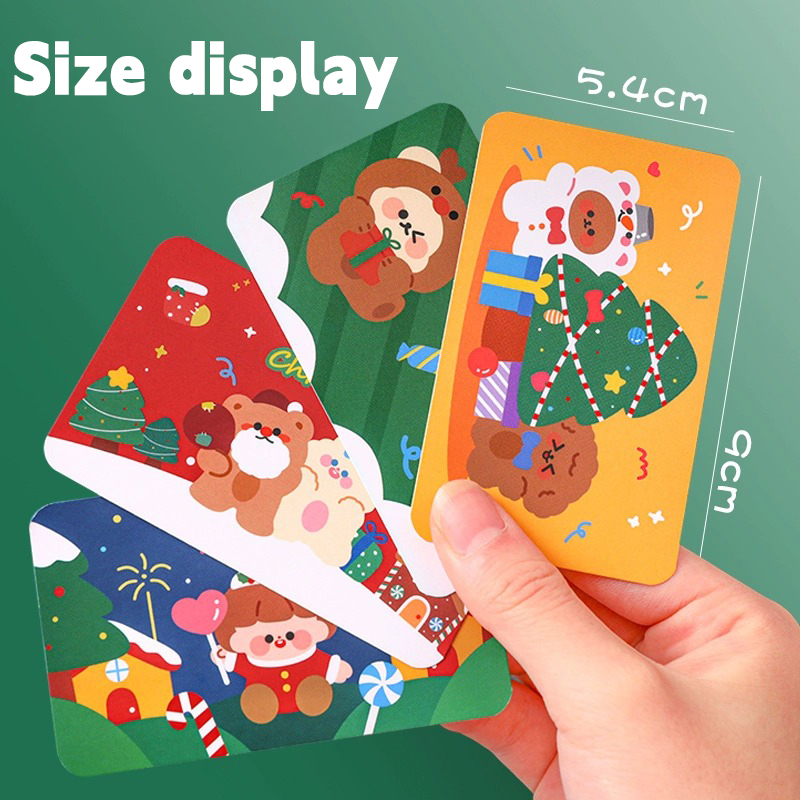 80Sheets Christmas Scratch Card diy Reward Handwritten Lucky Draw Cards ...