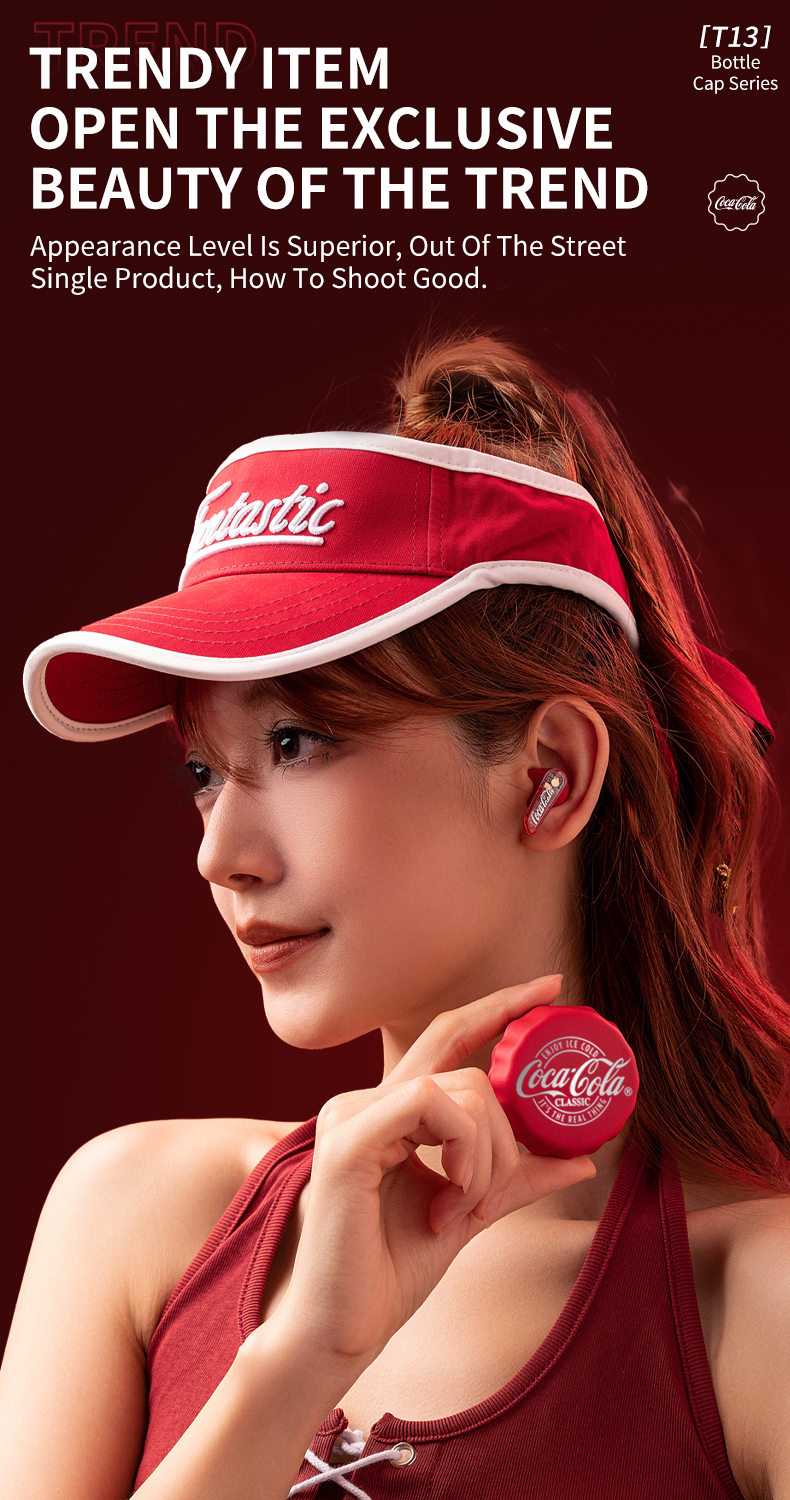 Coca-Cola T13 True Wireless Bluetooth Earbuds Semi-in-ear Design | 13mm ...