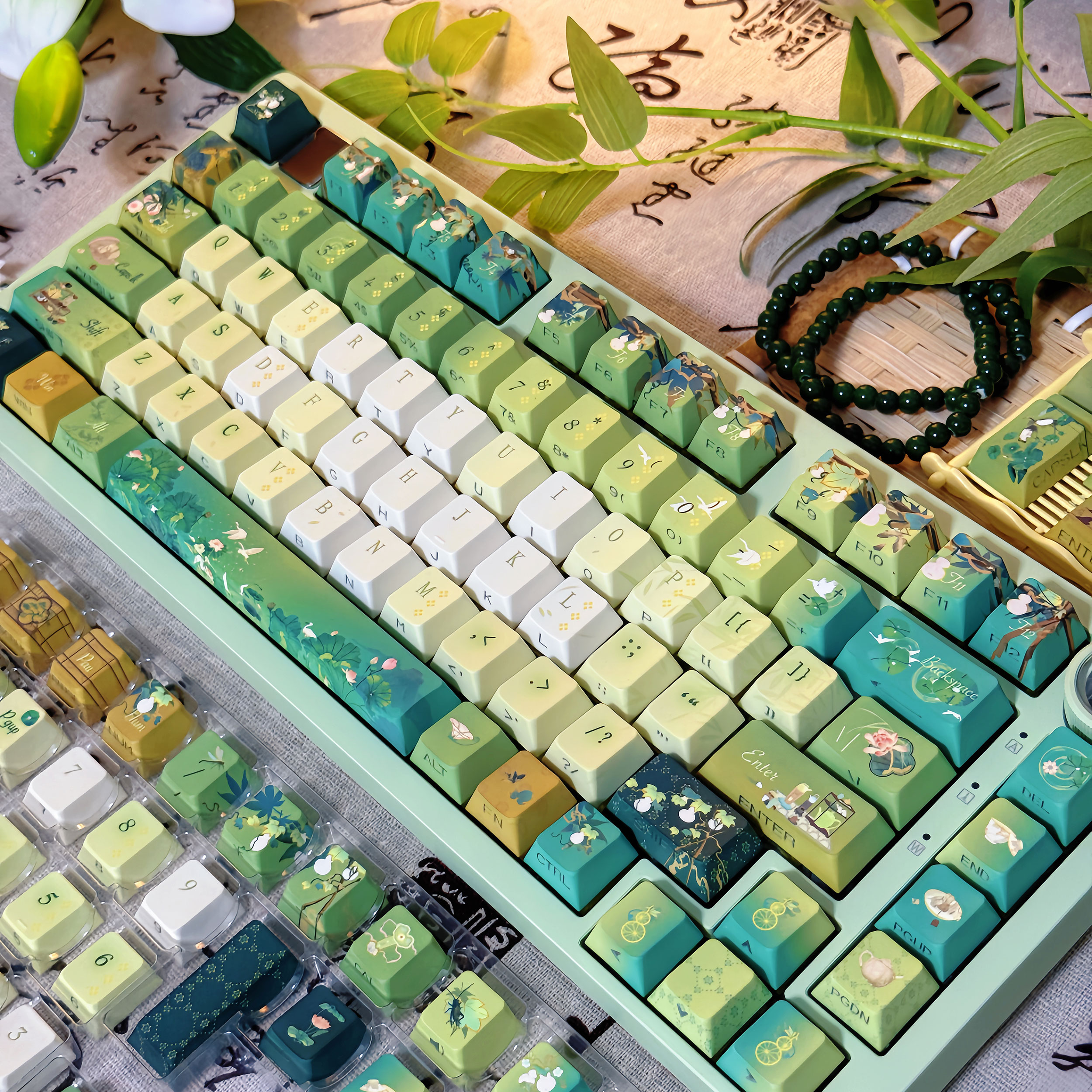 120 Keys Five Side Dye Sublimation PBT Keycaps Fragrance of Tea MOA ...