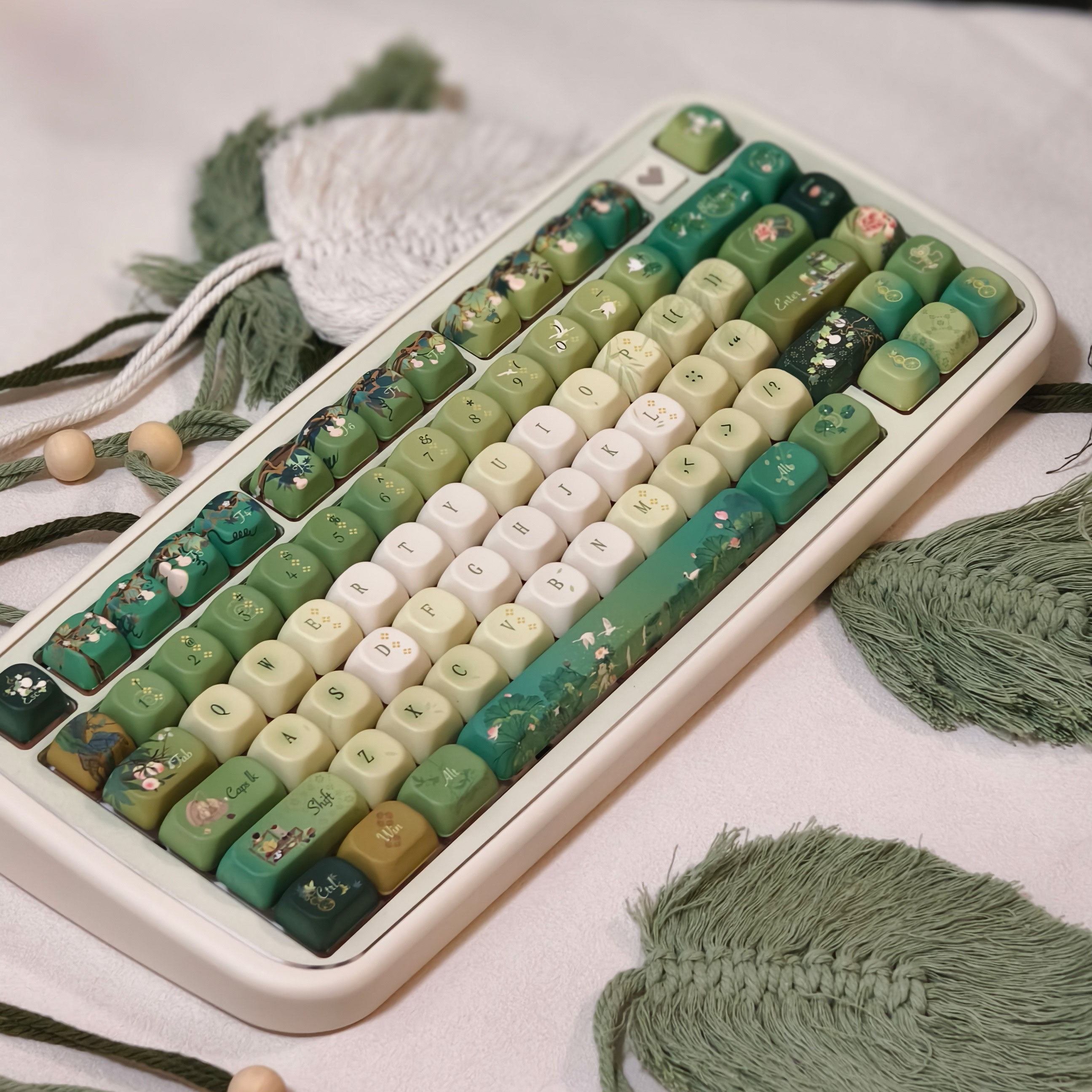 120 Keys Five Side Dye Sublimation PBT Keycaps Fragrance of Tea MOA ...