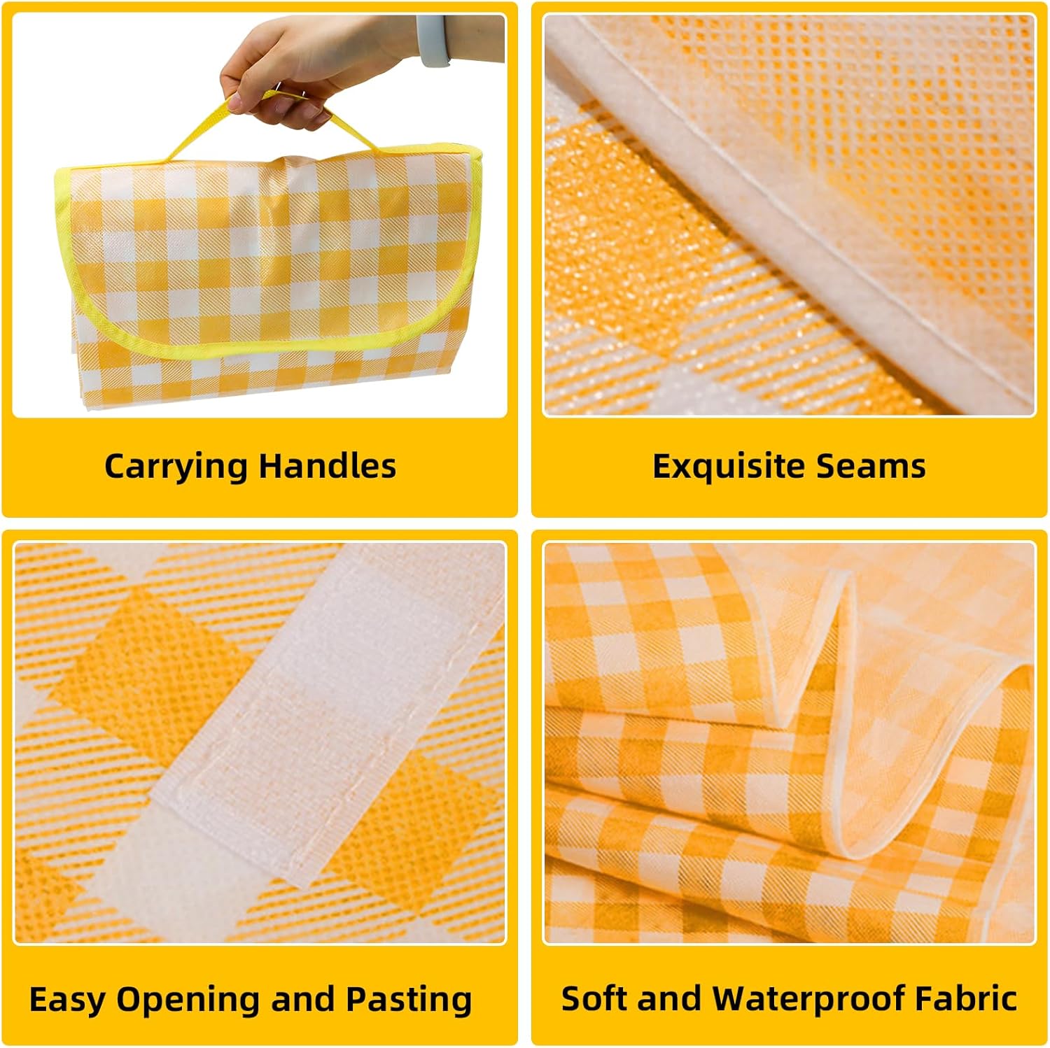 Foldable Waterproof Picnic Mat – Large Reinforced Thickened Non-woven ...