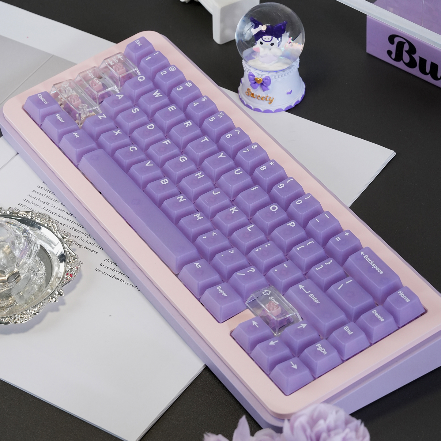 Yongqiu Multicolor Fog Transparent Keycaps with Numberpad Cherry ...