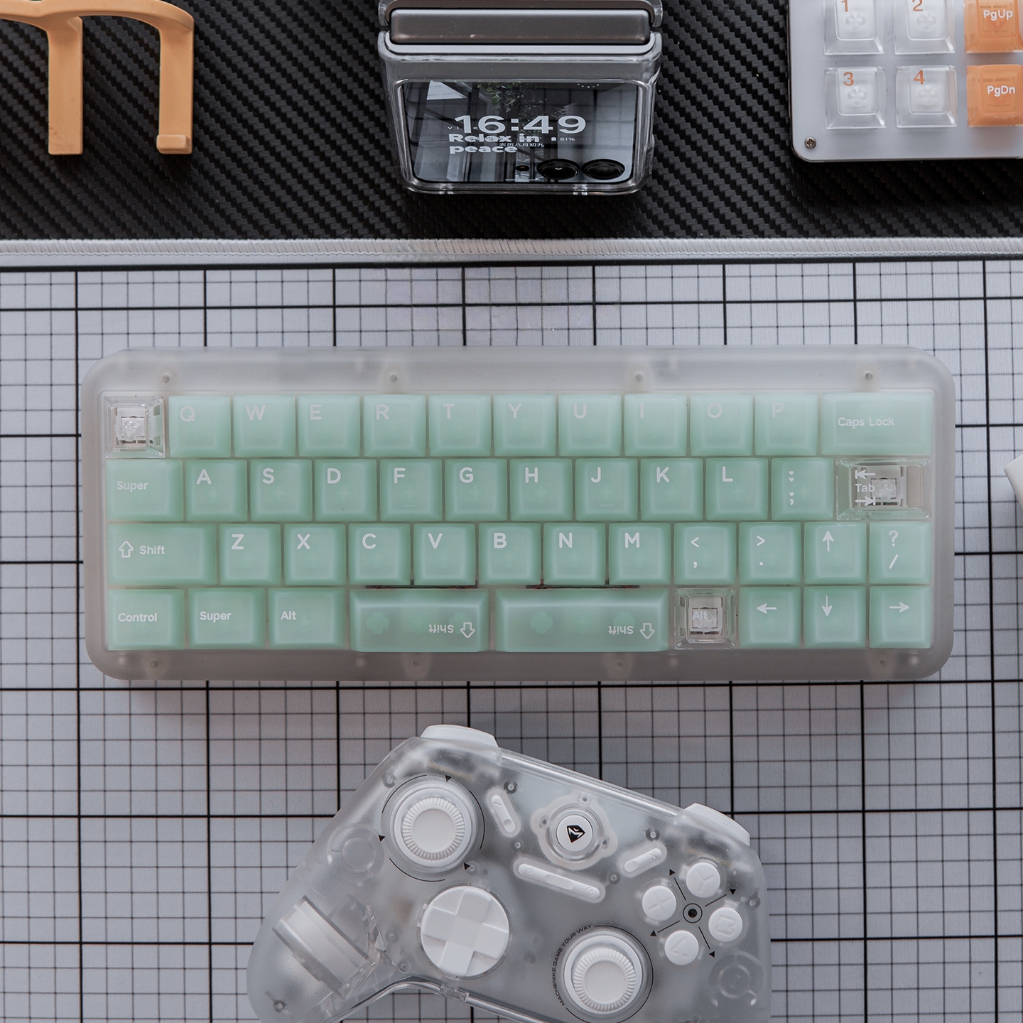 Yongqiu Multicolor Fog Transparent Keycaps with Numberpad Cherry ...