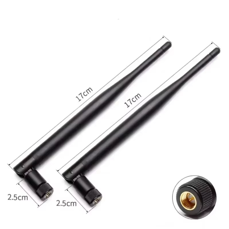 2PCS 2.4G Omnidirectional Rubber Rod Antenna Collapsible WiFi Bluetooth ...