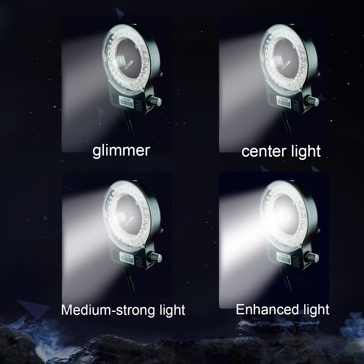 KUAIQU Microscope Illumination 56 Led Adjustable Ring Light 1-100% For ...