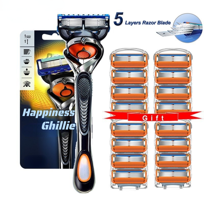 Men's Razor Blades Compatible with Fusion 5 & ProGlide - 5-Layer Refill ...