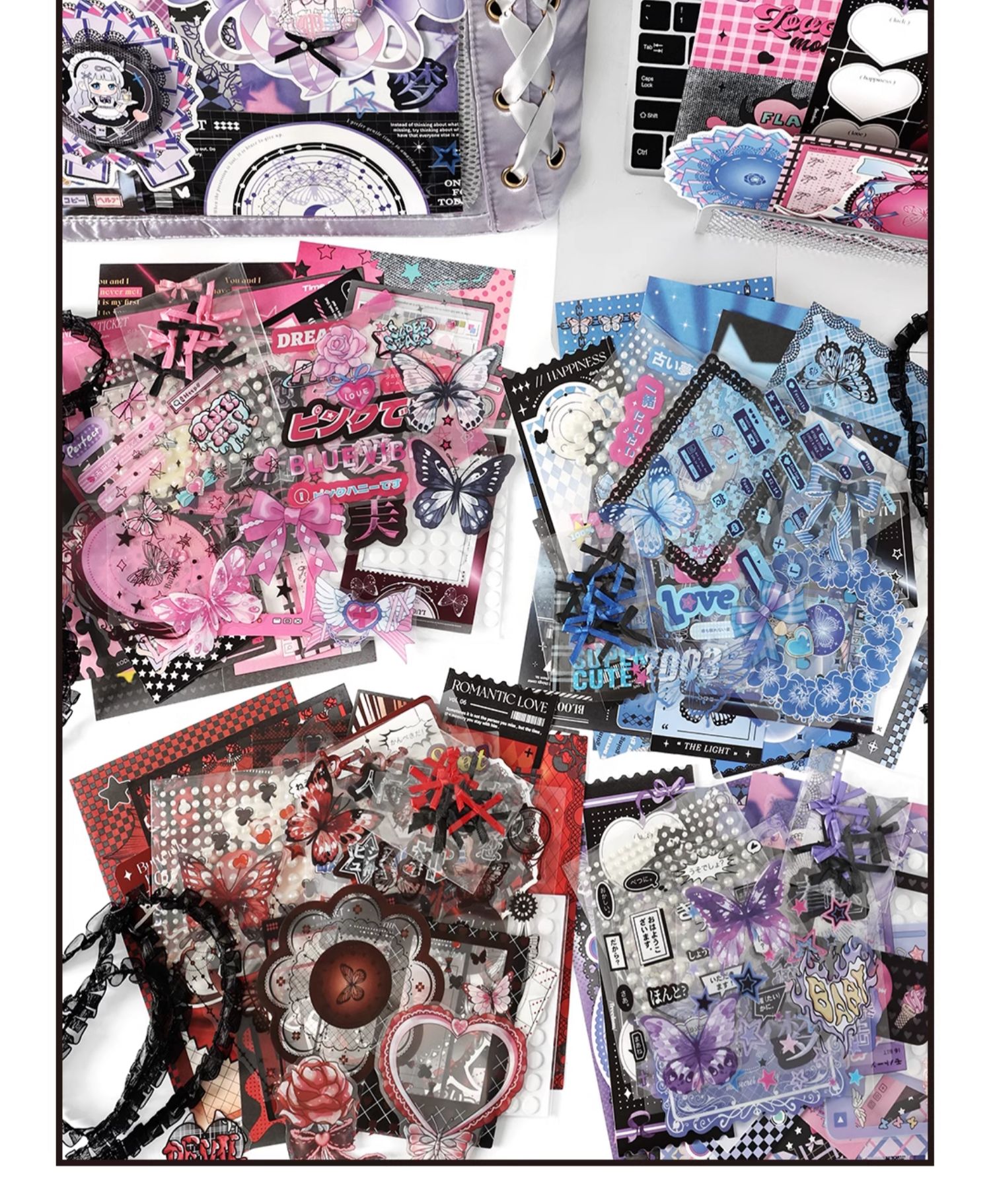 Kawaii Itabag DIY Decor Material Kit Lace Decoration Sticker Ita Bag ...