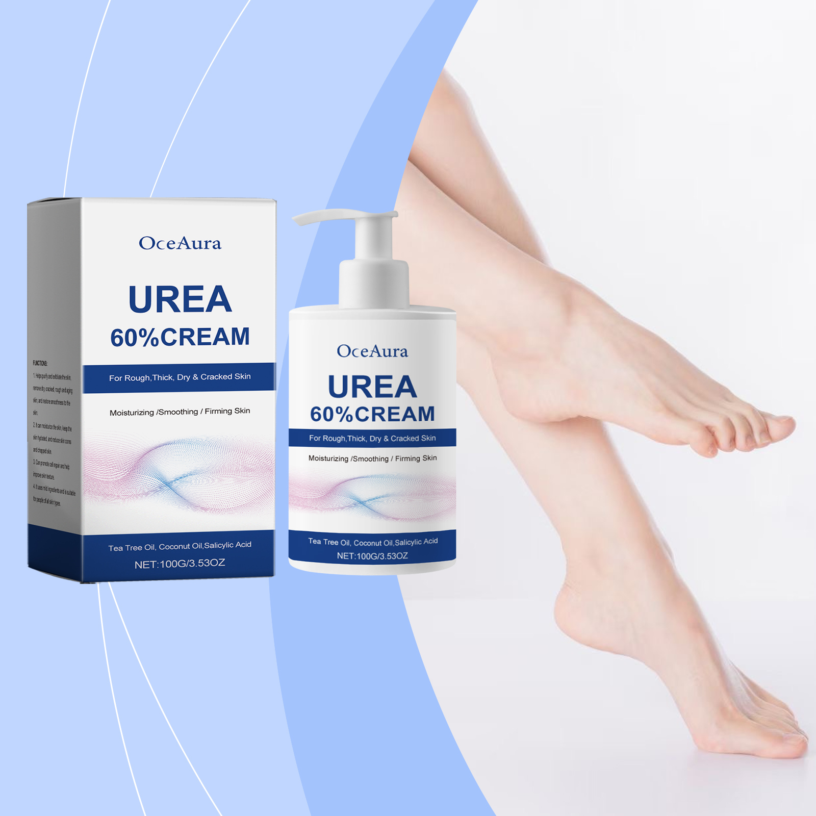 Urea Foot Cream to Repair Cracked Heels and Reduce Calluses 100ml ...