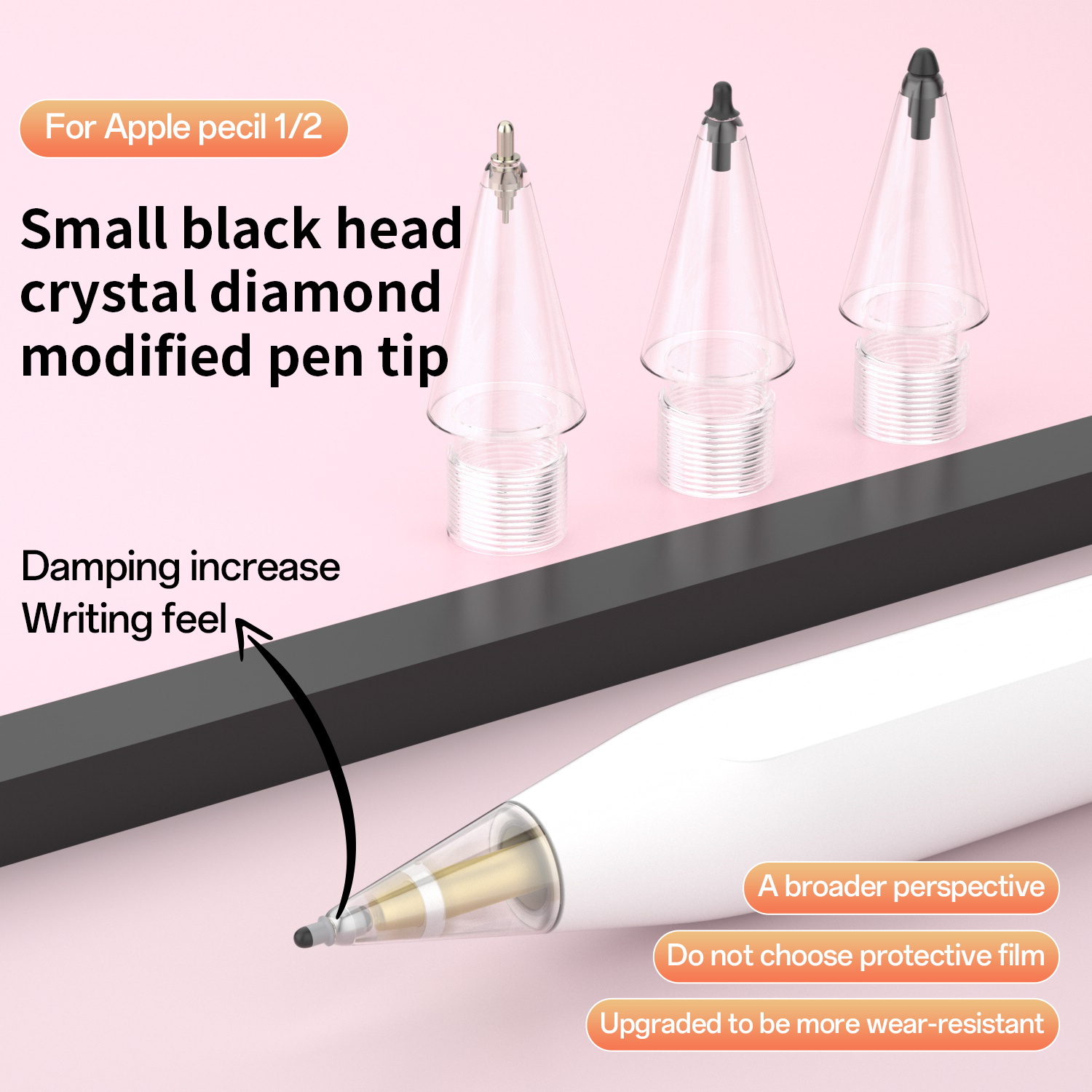 Suitable for Apple Pencil, replaceable pen tips for 1st and 2nd ...