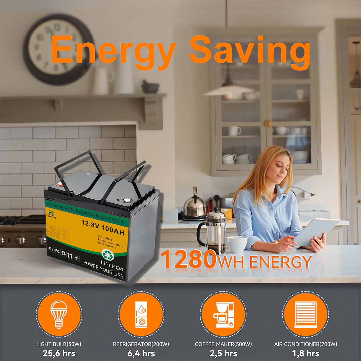 【Ready Stock】Lifepo4 Battery 12V 100Ah Rechargeable Solar Battery ...