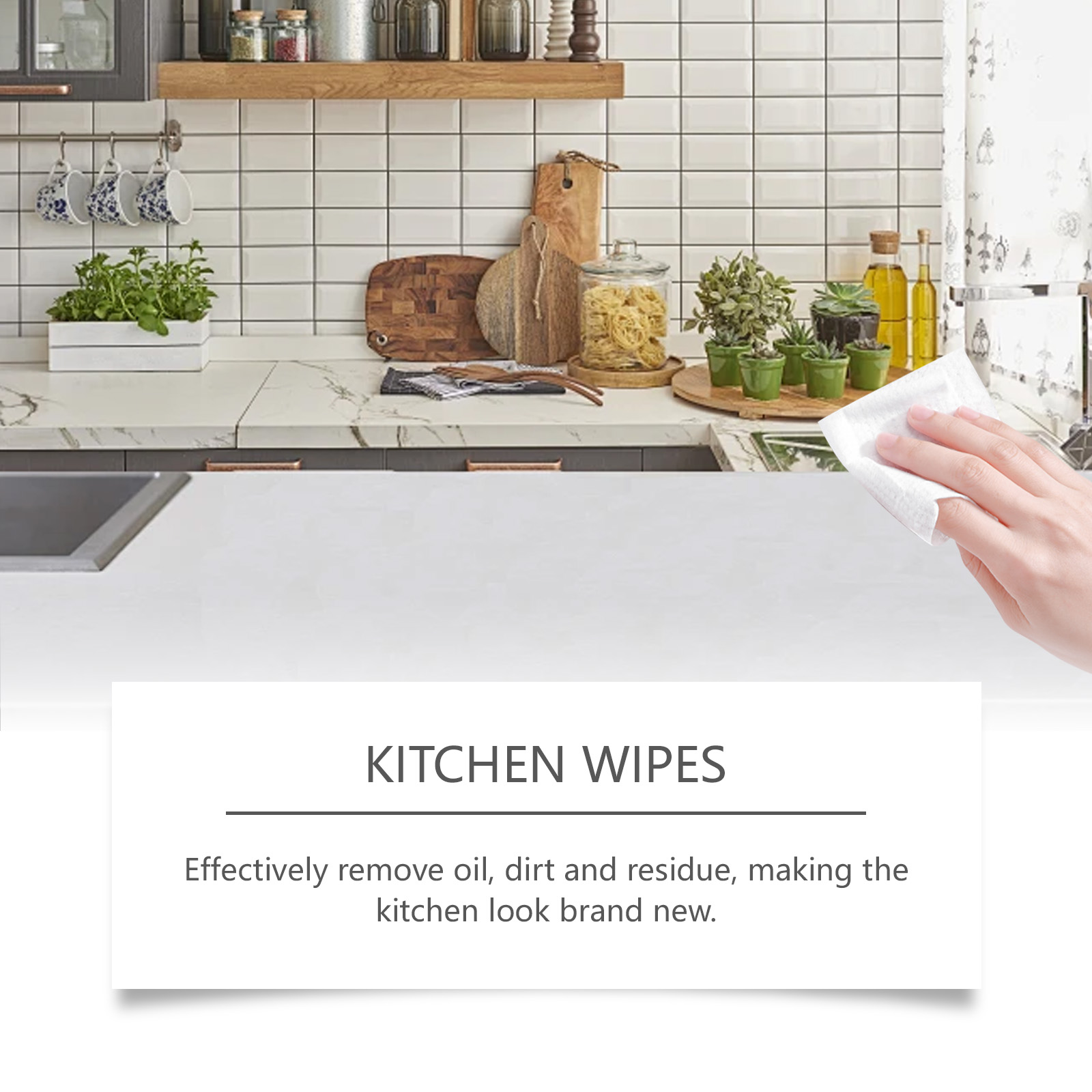 Jue-Fish Heavy-Duty Kitchen Wipes | Cuts Grease on Countertops ...