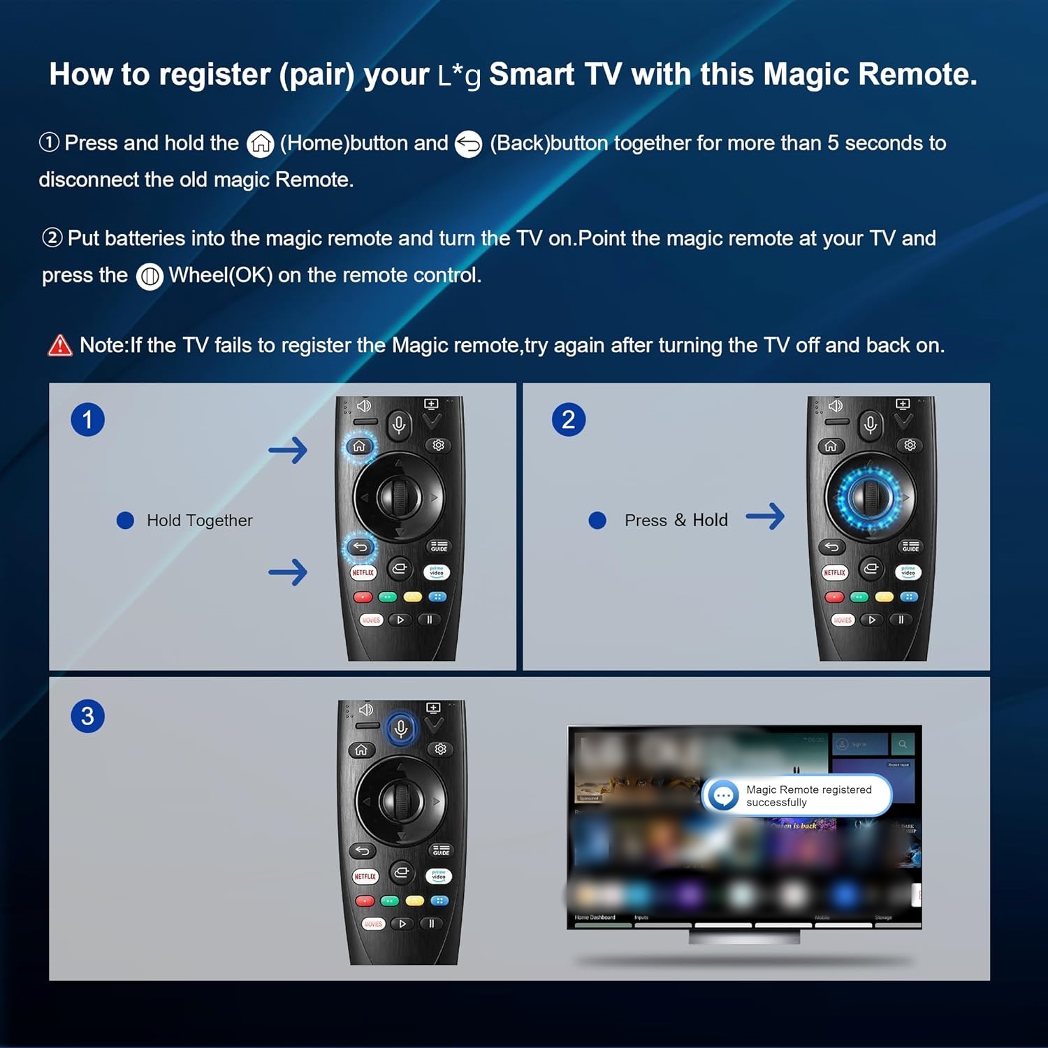 New Voice Magic Universal Remote for TV L*G Smart TVs 2019-2021 ...